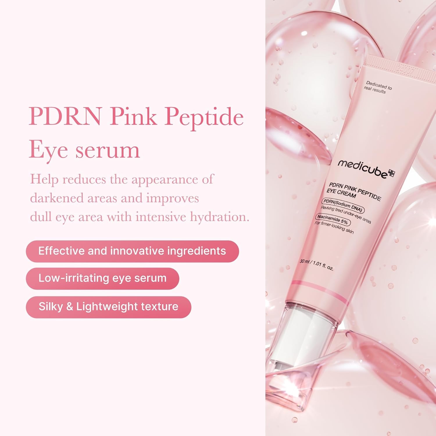 Medicube PDRN Pink Peptide Eye Serum 30ml | Essentials Hub